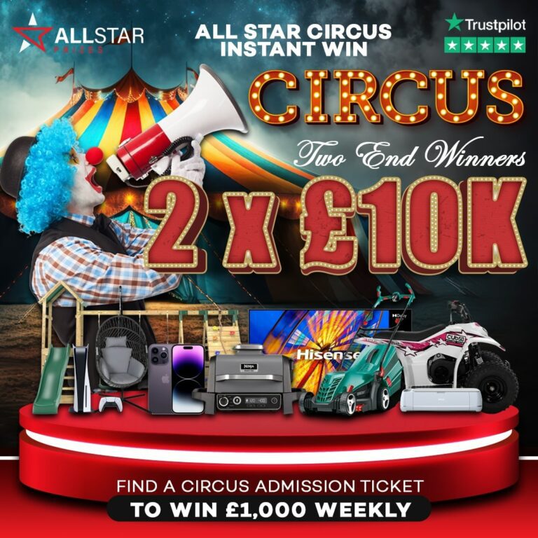 All Star Prizes – Join The All Star Family & Win Prizes For 99p