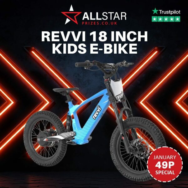 Revvi 18 Inch Kids E-Bike – Sold Out Everywhere – All Star Prizes