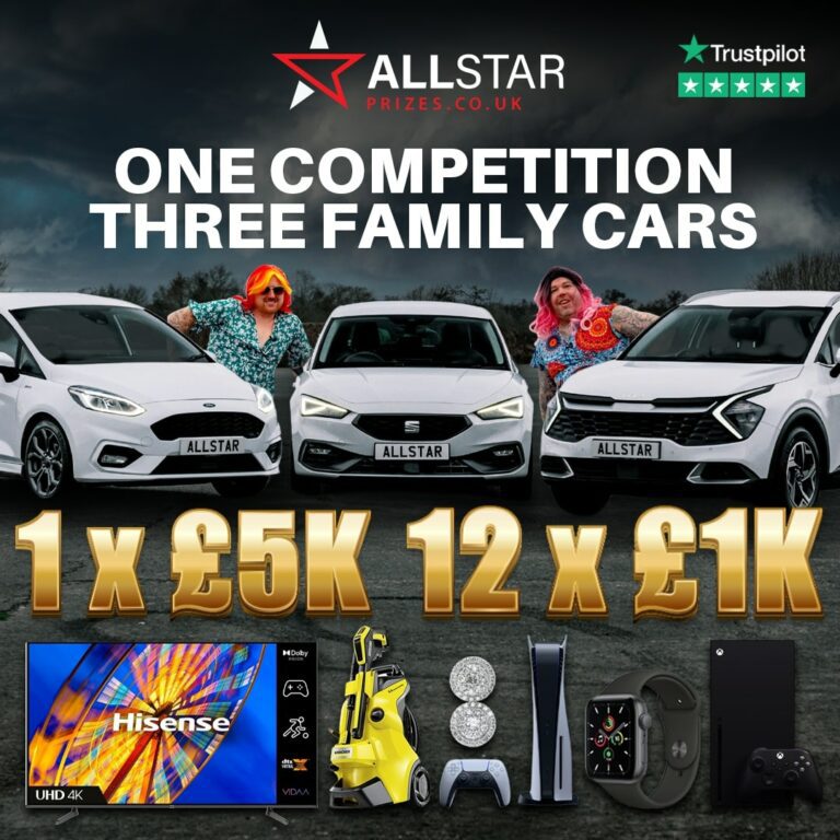 All Star Prizes – Join The All Star Family & Win Prizes For 99p