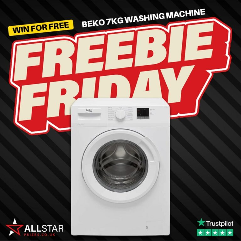 FREEBIE FRIDAY – Beko 7KG Washing Machine – All Star Prizes