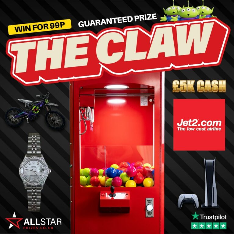 The Claw – Win Prizes from £250 – £5,000 (Draw 16) – All Star Prizes