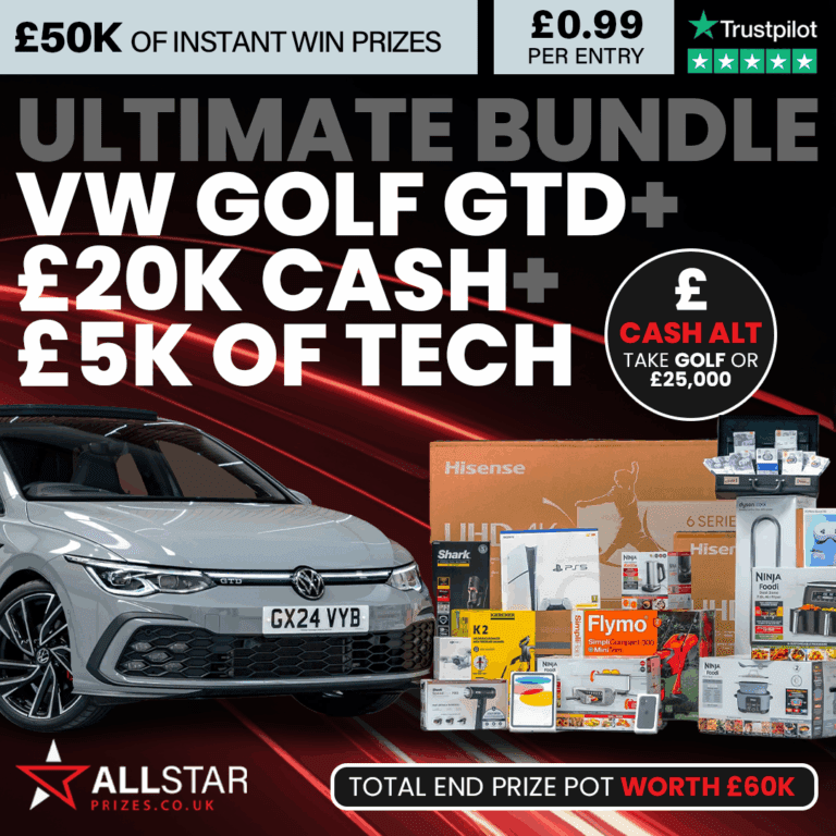 All Star Prizes – Join The All Star Family & Win Prizes For 99p