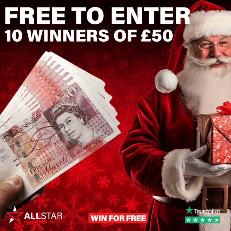 FREE TO ENTER - 10 Winners of £50 - All Star Prizes