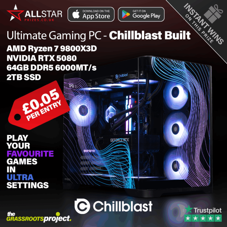 Ultimate Gaming PC - Chillblast Built - Worth £3,100 - All Star Prizes