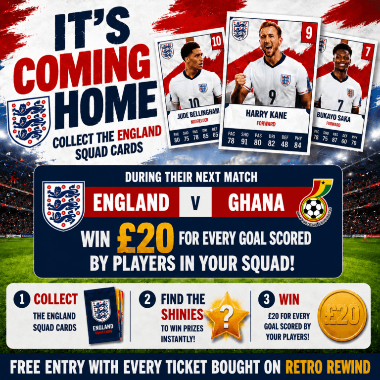 It's Coming Home - England v Ghana - FREE TICKETS WHEN YOU BUY RETRO ...